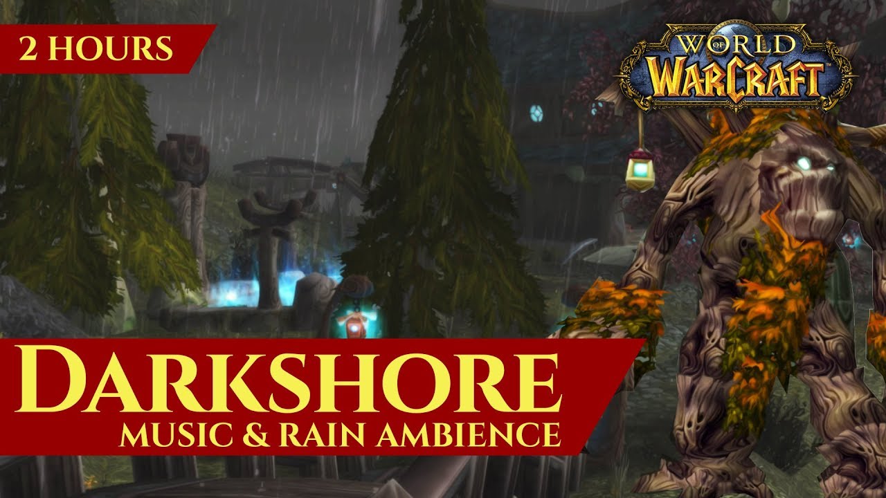 Vanilla Darkshore - Music & Rain Ambience (2 hours, 2K, World of Warcraft Classic)