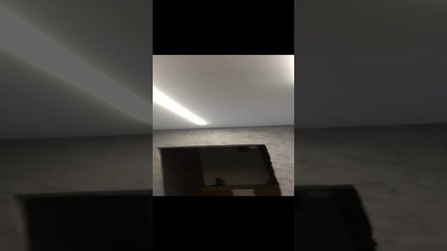 Вариант натяжного потолка с световыми линиями в прихожей