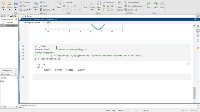 Creating Matrices with Linspace and Logspace in Matlab – смотреть онлайн видео от Кодовая ...
