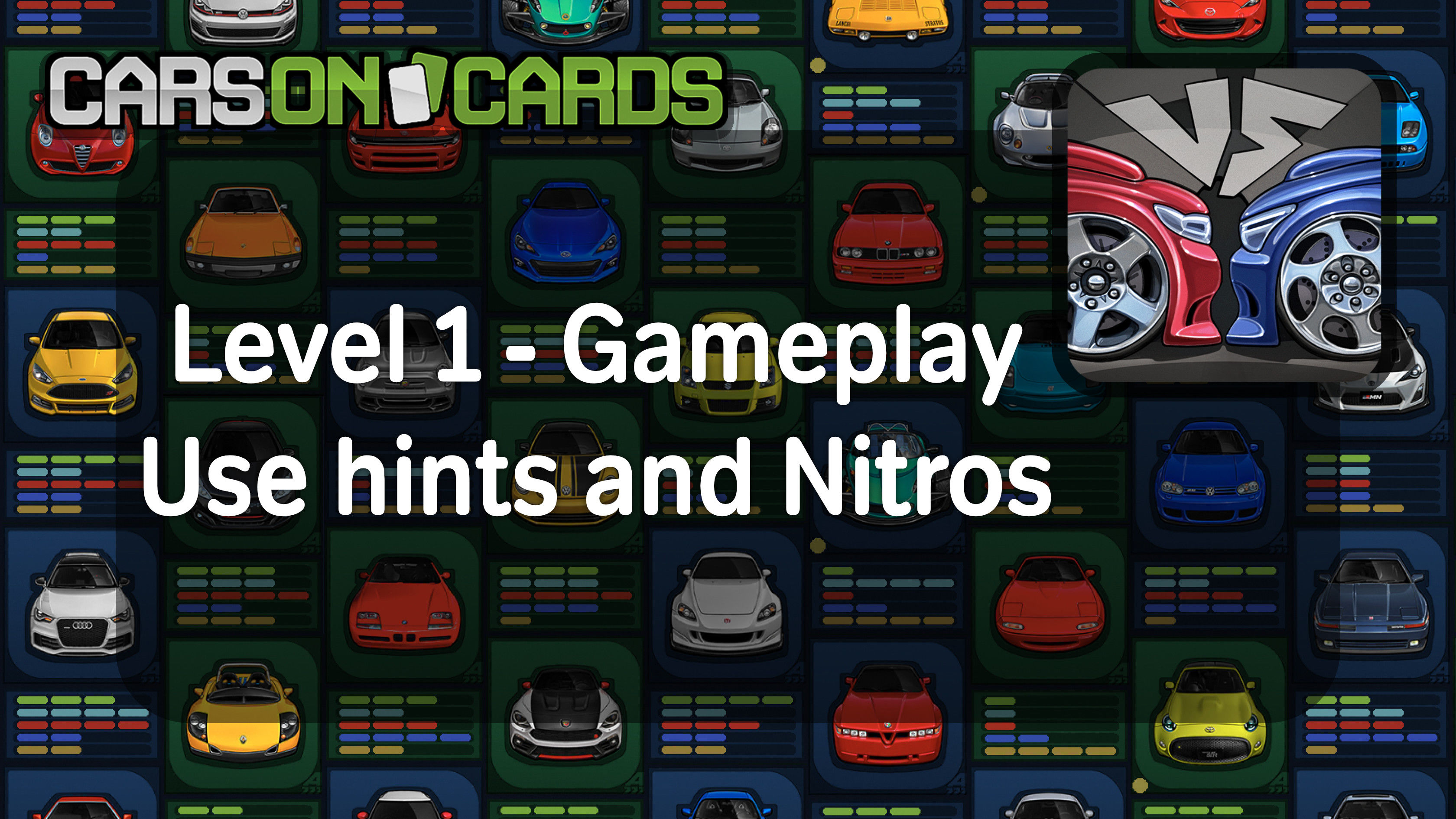 Играя на первом уровне Cars on Cards - получите призовое колесо - используйте закись азота (04)