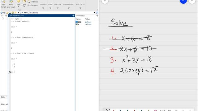 How to Solve Algebraic "Everyday" Equations in MATLAB 2020 - смотреть ...