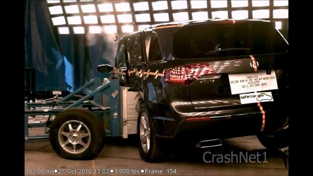 Acura MDX | 2011 | Side Crash Test | NHTSA High Speed Camera ...