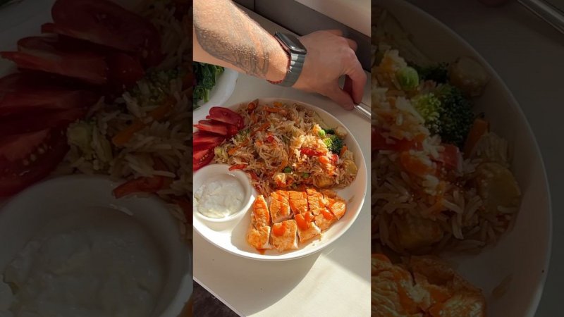 Мои 2000 калорий за 1 минуту полное видео на канале  #asmr #food #еда #recipe #fulldayofeating