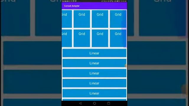 Using Concat Adapter to attach Horizontal Grid with Linear Grid