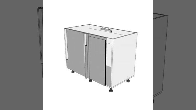 Кухонный Шкаф Угловой для проектирования мебели в программе SketchUp