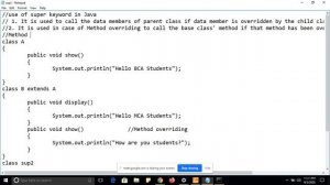 #7 Programming in Java for Beginners | Super Keyword | Method Overriding | Base Class Constructors