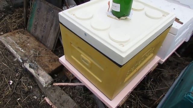 весенние работы с пчелами - вместо ульевого дна , теплый лист пенополистирола - часть 1