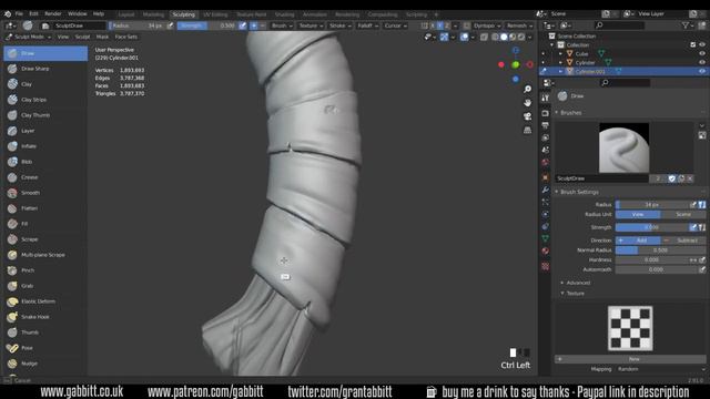 Axe - Detailed Game Objects - P10 - SCULPTING Damage - Handle