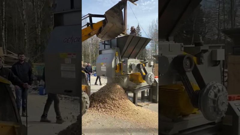 Переработка древесины. Шредер Genox V1200