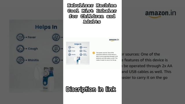 ?Nebulizer Machine Cool Mist Inhaler for Children and Adults https://amzn.to/3PuFpUP #?