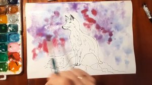 Как нарисовать лису акварельными красками поэтапно. Мастер класс, рисуем лиса по шагам.