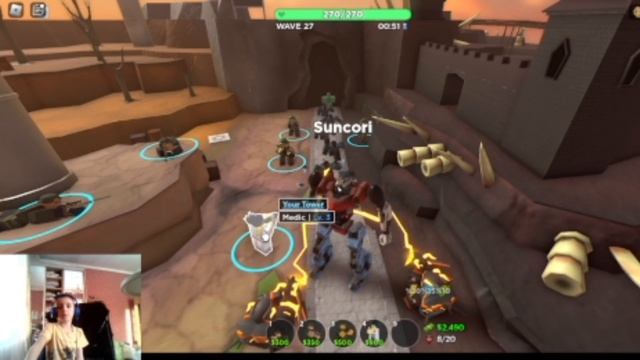 Играем в роблокс в режим Tower Defense Simulator