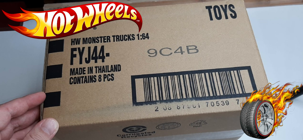 Распаковка Коробка Hot Wheels Monster Trucks B Case 2024