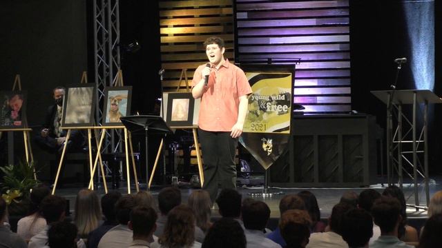 Nick singing "In Case You Don't Live Forever" at the 2021 Taylor High ...