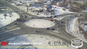 ДТП. Абакан. Кольцо Крылова. АЗС ГПН. 12.02.2021