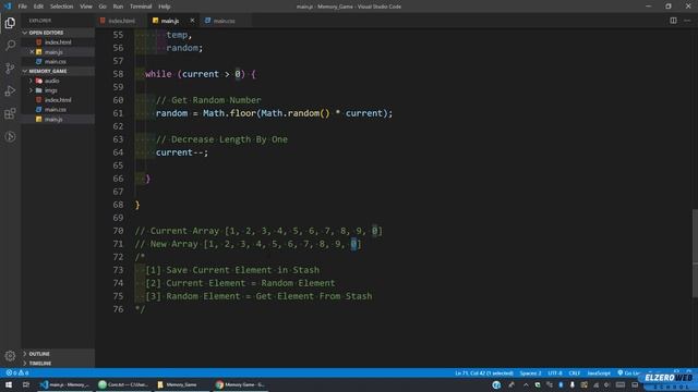 Memory Game - Arabic JavaScript Tuts 06 - Create The Shuffle Function – смотреть онлайн видео от ...
