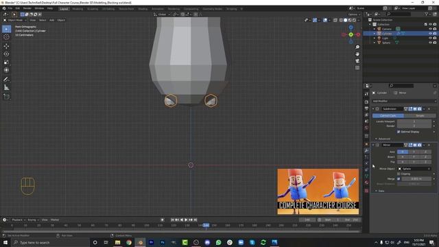 02 - Rough Modelling - Blender 3D Full 3D Character Easy Workflow