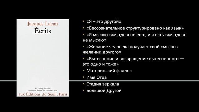 Д.А. Узланер – Введение во вселенную Жака Лакана (1901-1981). Обзор