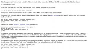 Wordpress: Hide from specific role the top admin bar new button