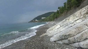 Водопад у моря.Арасаху Абхазия(прогулка по побережью)2023г