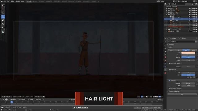Освещение 3D персонажей для подачи истории. Blender 3D