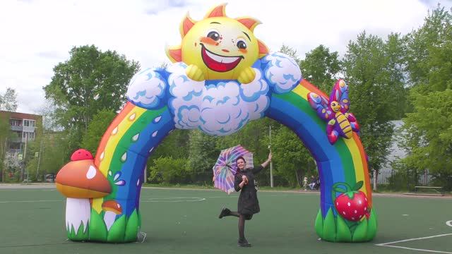 Надувная радужная Арка🎉🎊 Крутые декорации