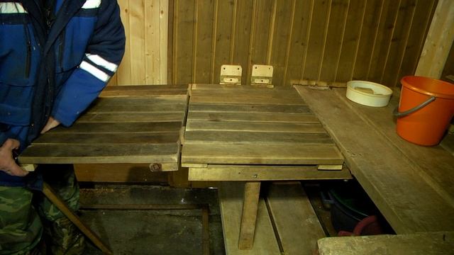 Складной пол и полок.