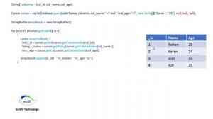 Select query in SQLite android हिन्दी, SQLite Database Tutorial Android