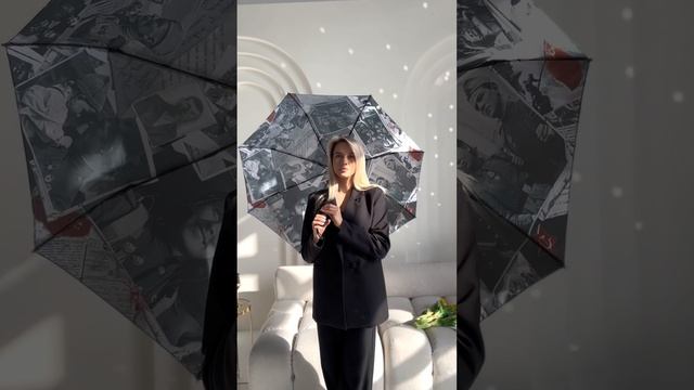 Зонт Женский Flioraj 3 сложения Автомат Серый Антиветер 90545 FJ