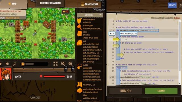 Closed Crossroad CodeCombat | Python | – смотреть онлайн видео от Питоновская эволюция ...