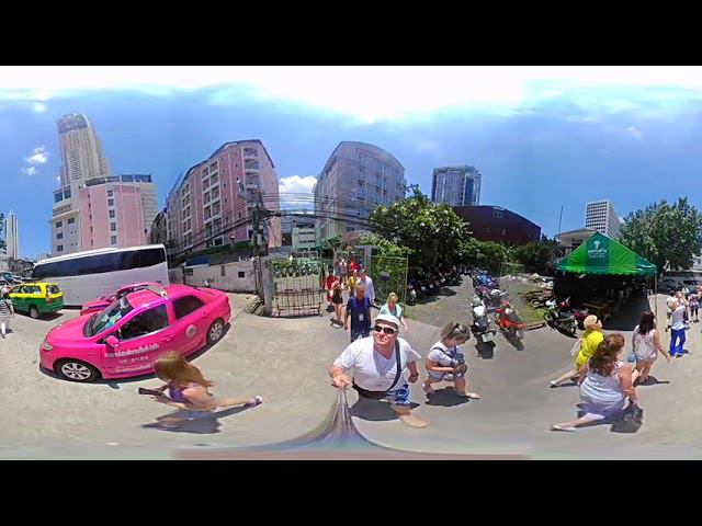 360° Видео Паттайя Май 2018 на экскурсии  (Бангкок прогулка)