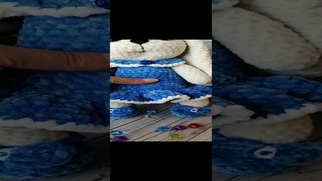 Обзор Зайка амигуруми ручной работы ?