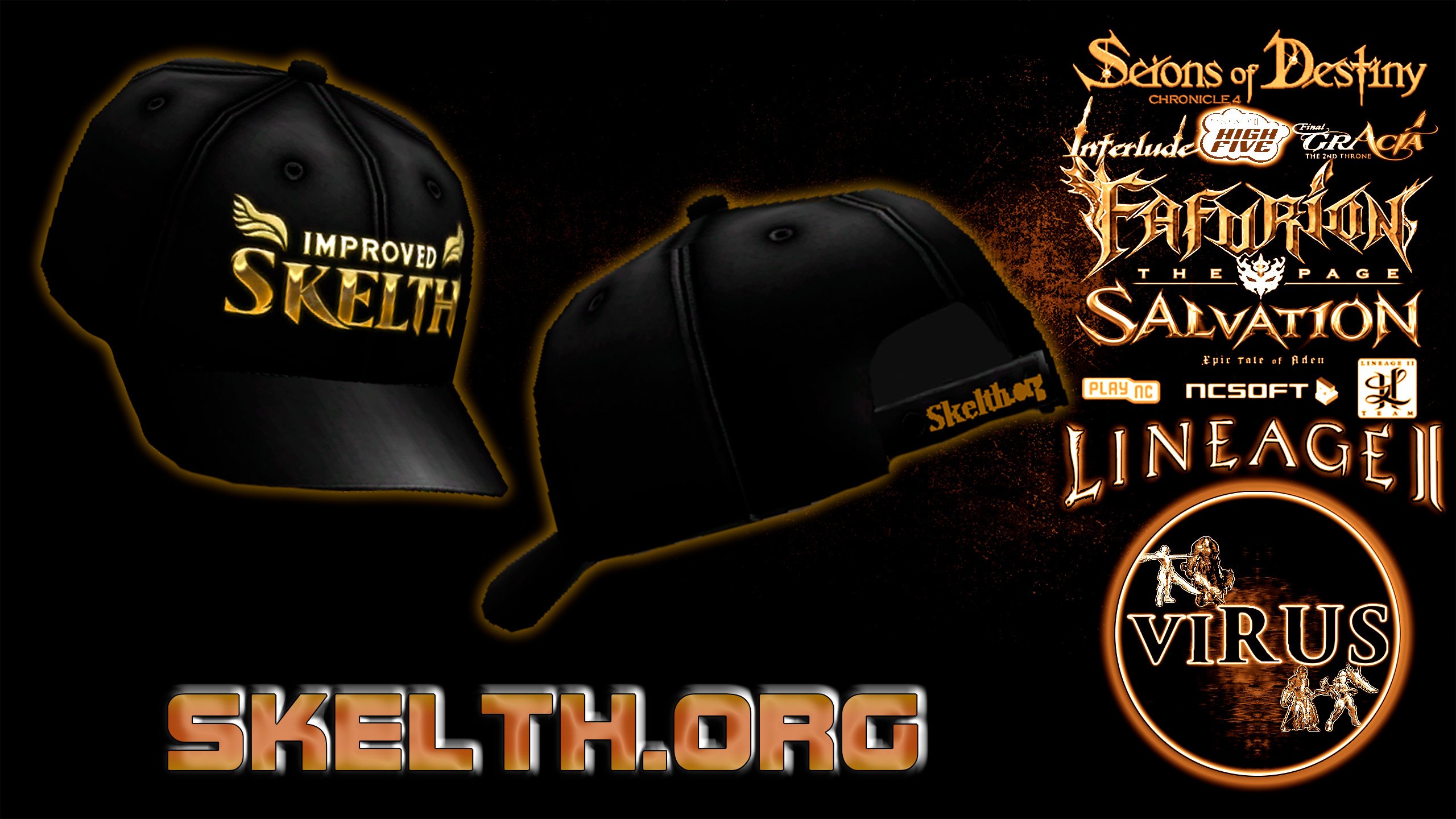 Cap with logo for the www.Skelth.Org server. LINEAGE II-ESSENCE ◄√i®uS►