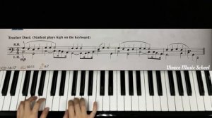 Piano Adventures Primer Level Lesson Book Pg 26 (Merrily We Roll Along - Teacher Duet)
