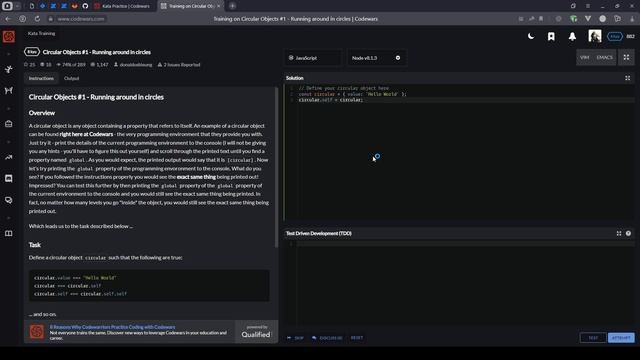 Задачки с Codewars - 8 kuy - Circular Objects #1