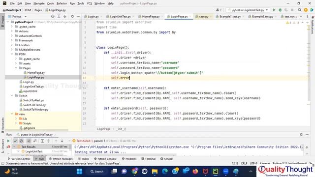 Pytest Python Unit Testing Framework Pytest Framework Paga Object 7381