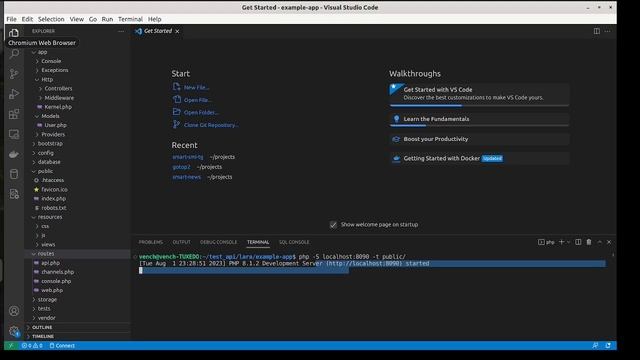 Быстрый старт проекта на фреймворке Laravel