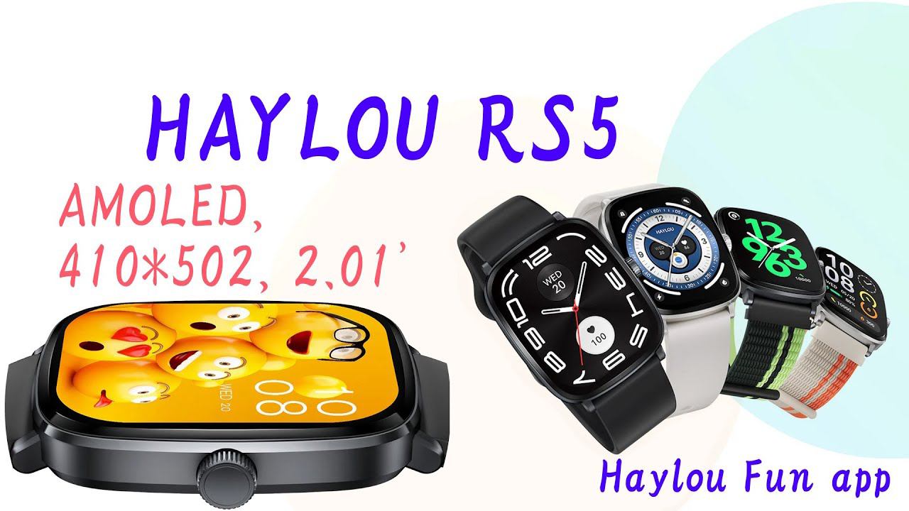 Haylou RS5 - обзор с изучением часов с супер ярким амолед экраном и классным вторым ремешком