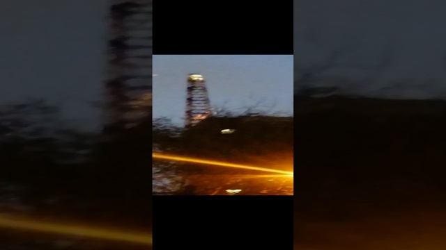 Начало пожара на вышке.