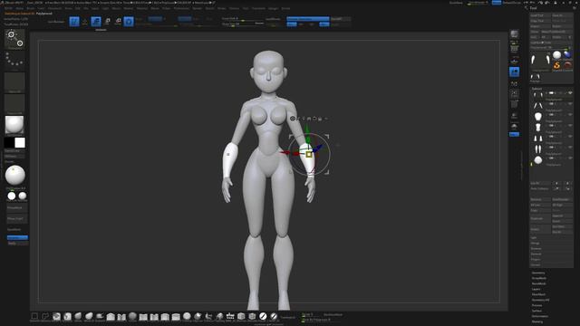 [ZBrush] Module 1 - Zbrush Fundamentals - 8. The new 4R8 Gizmo