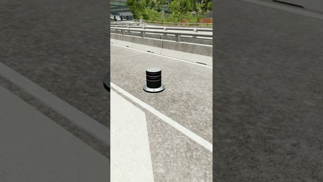 Cars vs Bollards #5.2 #shorts #beamng #beamng_drive #beamng_drive_mods #beamng_mod #beamng_crashes