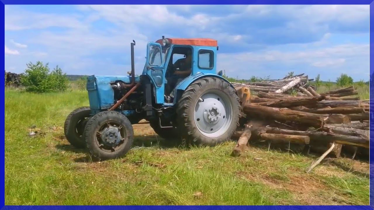 Трелёвка Дуба на Т-40 #Maksim_TechnikPRO