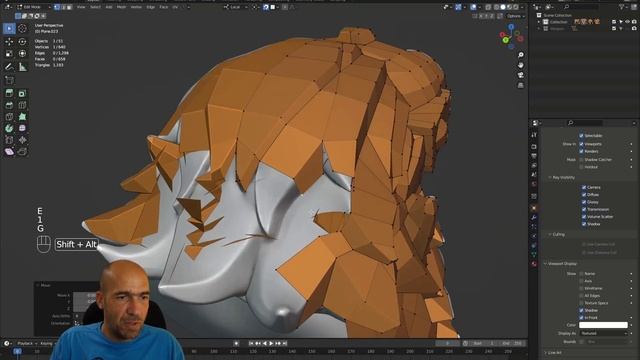 26. Head retopology 02 - Create a commercial game 3D character