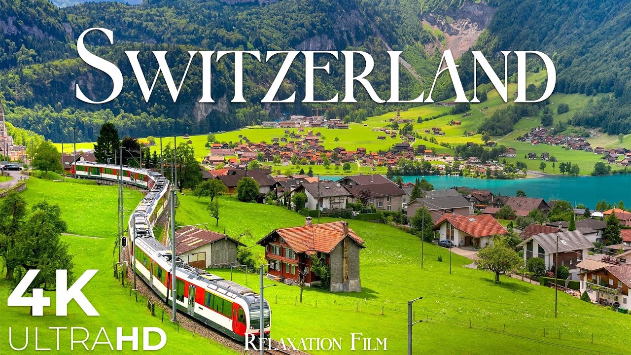 Швейцария из Зимы в Весну - Расслабляющая музыка и красивые виды Full HD