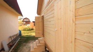 Обзор бани из бруса 6х4 / Гатчинский р-он, садоводческий массив Кобрино, СНТ "Прометей"