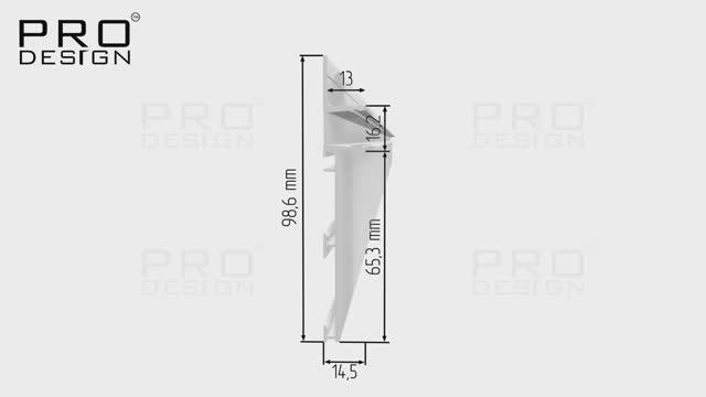 Плинтус скрытого монтажа Pro Design Combo 603