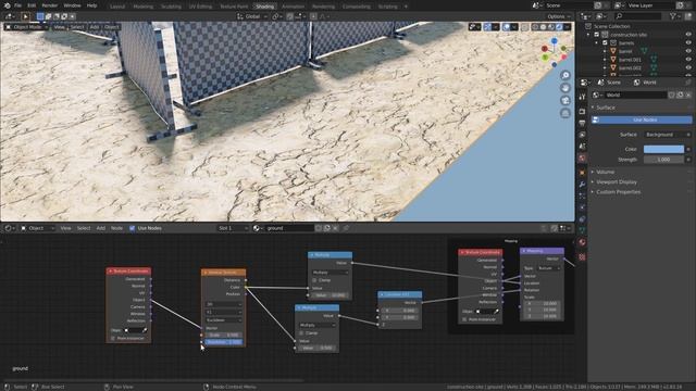 Разбиение повторяющихся текстур в Blender
