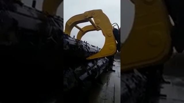 Фронтальный погрузчик LiuGong CLG 855N с трубозахватом 5 тонн.mp4