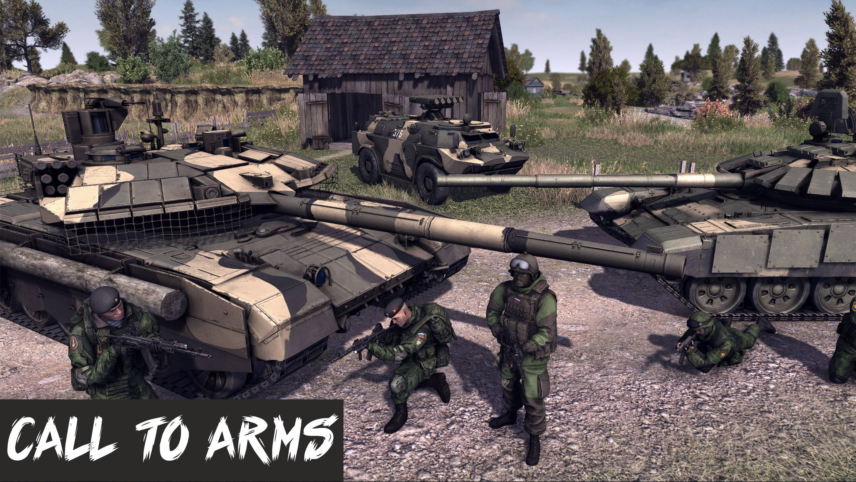 Call to Arms. Первый запуск. Бои на границе и захват пограничной воинской части.