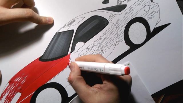 Рисуем Mazda RX-7 The Fast and the Furious | How to draw Mazda RX-7 ...
